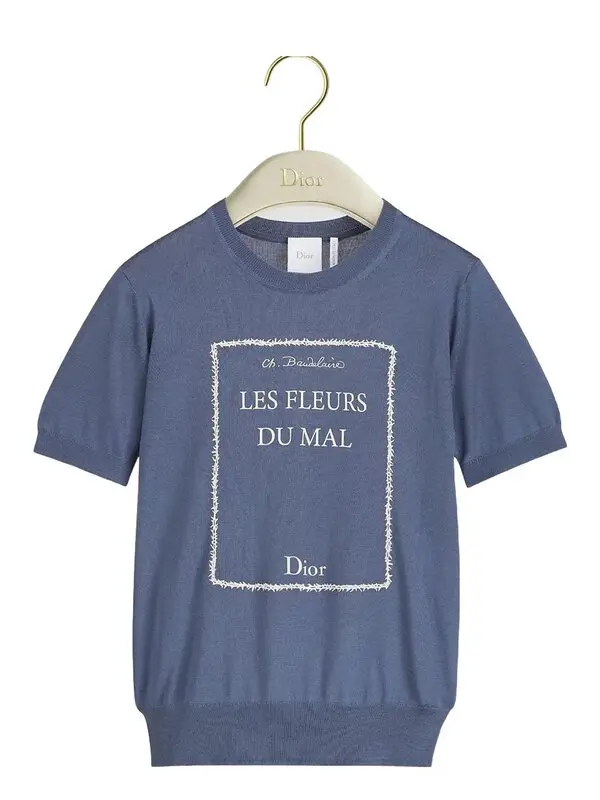 Dior Short-sleeved Sweater - Blue-white
