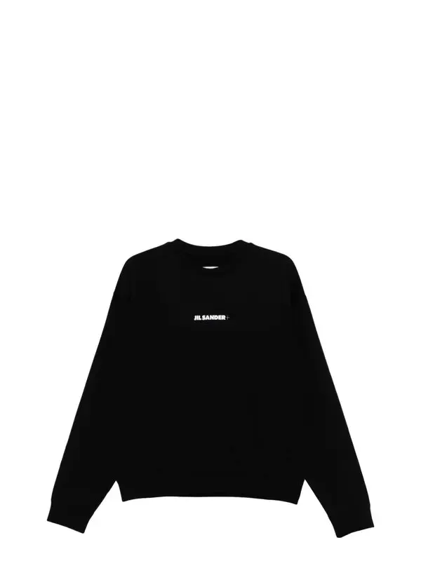 JIL SANDER Crewneck Logo Sweatshirt - Black