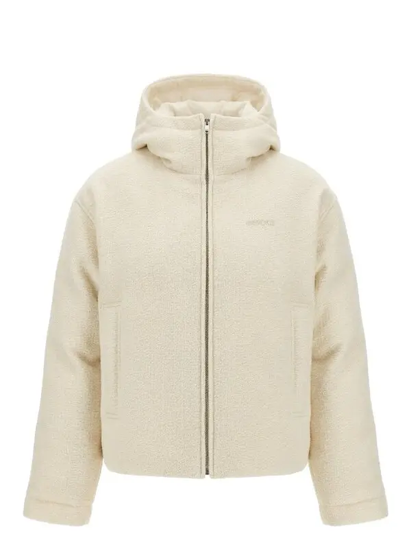 Gucci Logo Lettering Bouclé Jacket - White