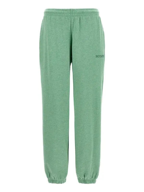 ROTATE BY BIRGER CHRISTENSEN Elasticated Waist Sweatpants With Embroidered Logo - Green