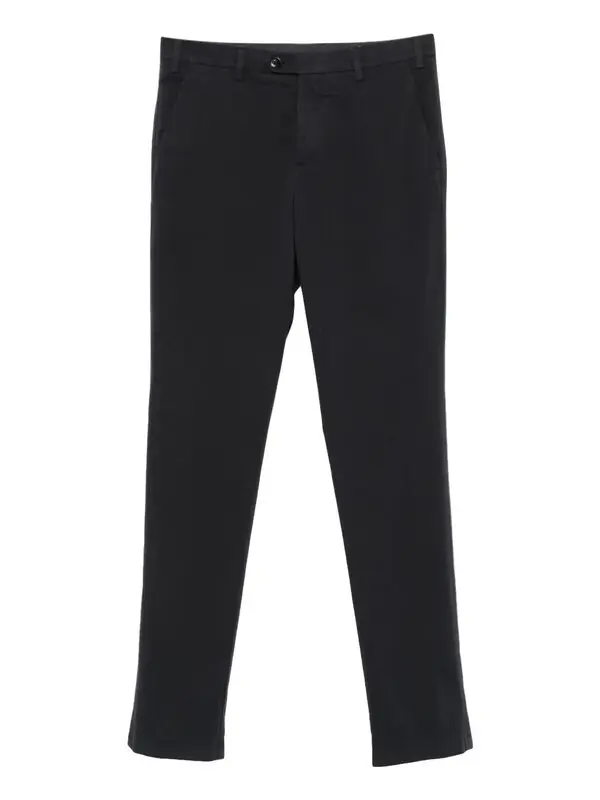 Canali Tailored Trousers With Belt Loops - Black