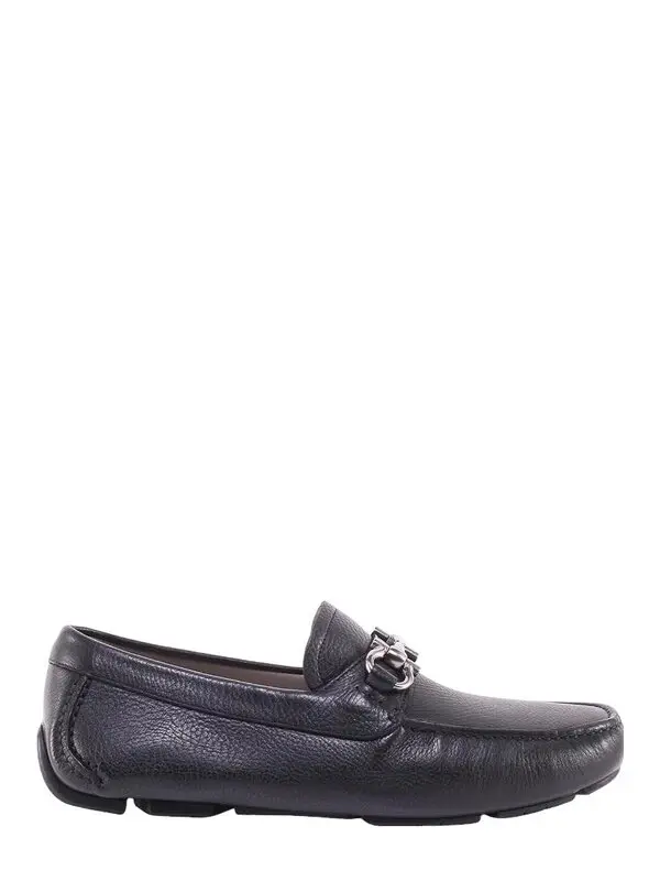 FERRAGAMO Gancini Loafers - Black