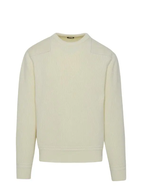 Zegna Ribbed Crew-neck Sweatshirt - Nude