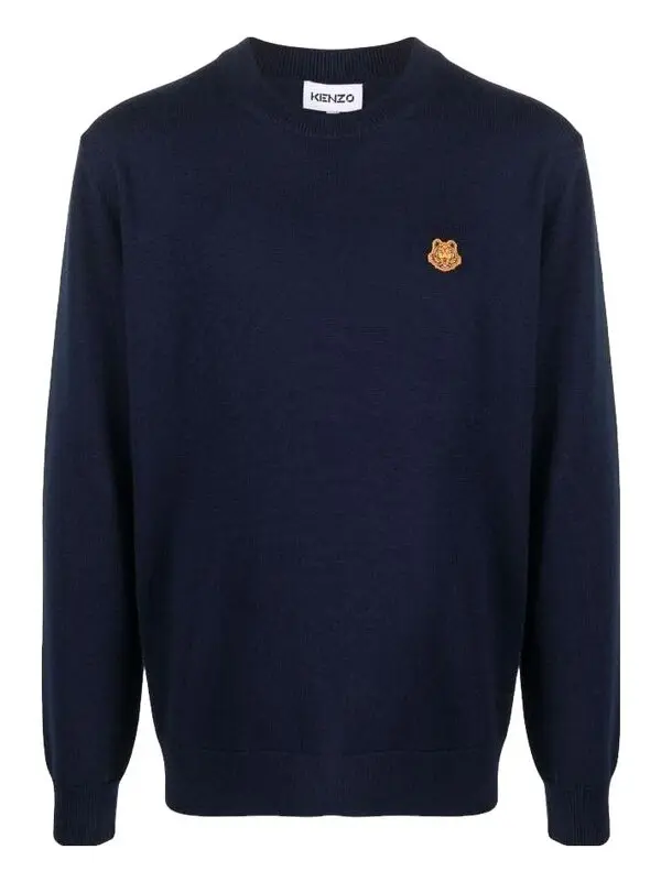 Kenzo Tiger Logo Patch Jumper - Black