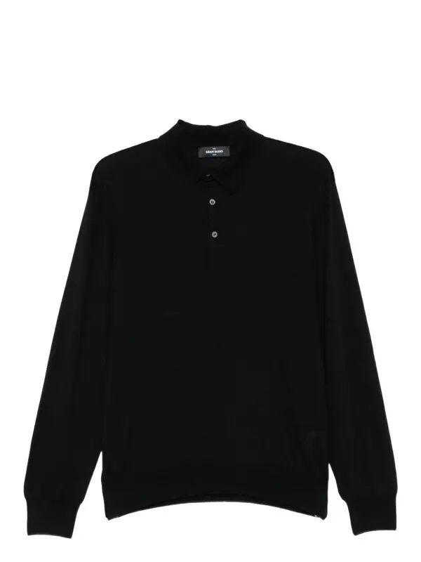 GRAN SASSO Long Sleeve Buttoned Knitwear - Black