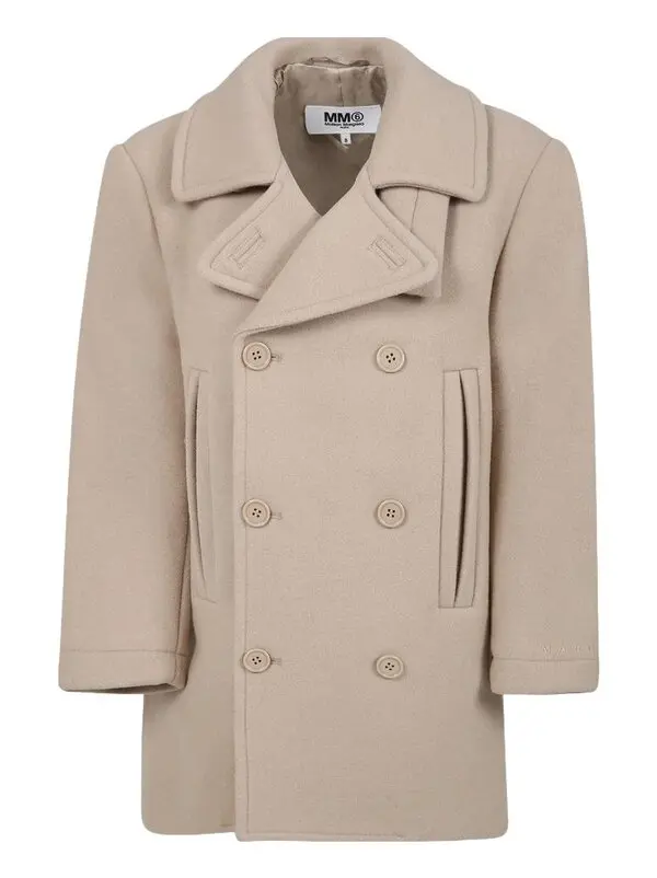 MAISON MARGIELA Double-breasted Lapel Collar Jacket - Nude