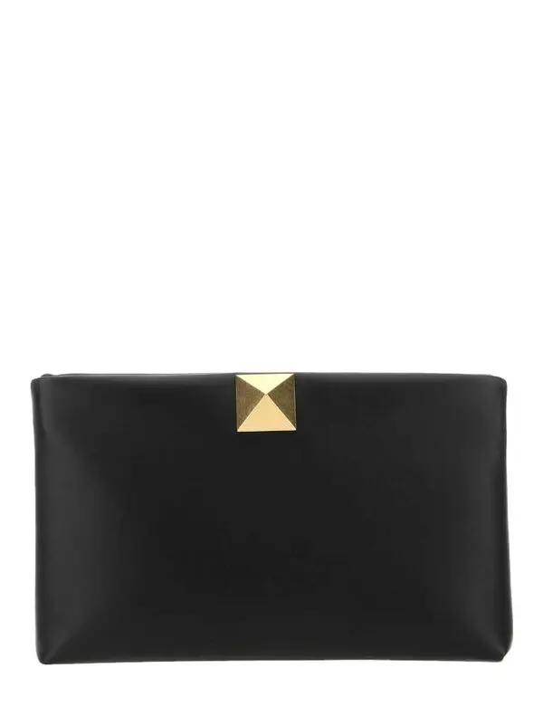 Valentino Garavani One Stud Soft Clutch Bag - Black