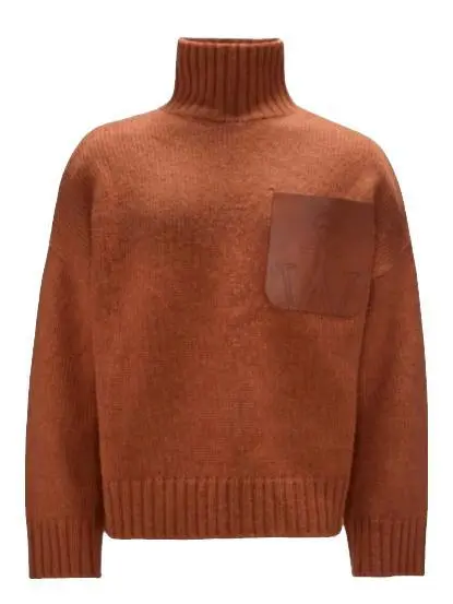 J.W.ANDERSON Jw Anderson Patch Pocket Turtleneck Knitted Jumper - Red