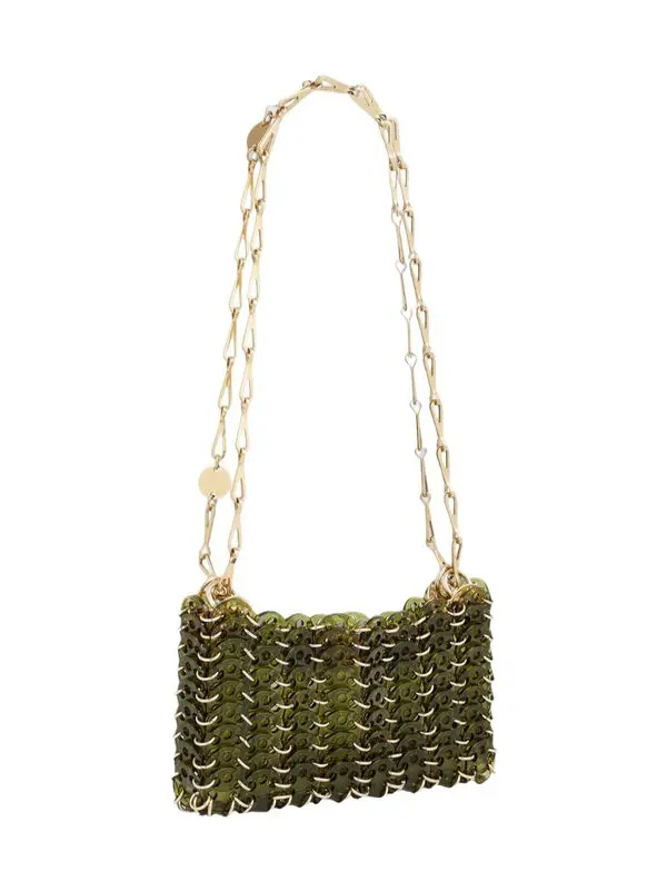 Rabanne Chain Shoulder Bag - Green