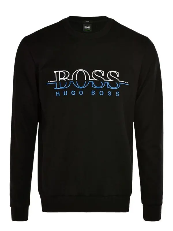 Hugo Boss Contrast Crew Neck Sweater - Black