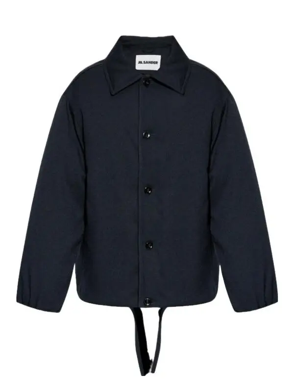 JIL SANDER Buttoned Padded Jacket - Navy Blue