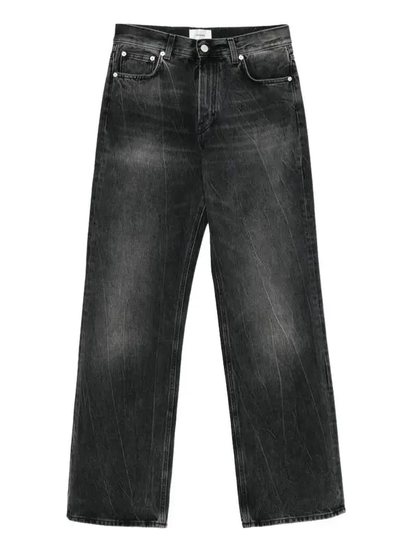 HAIKURE Flare Jeans With Whiskering - Black