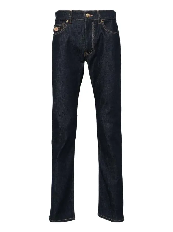 Versace Mid-rise Slim-cut Jeans - Black