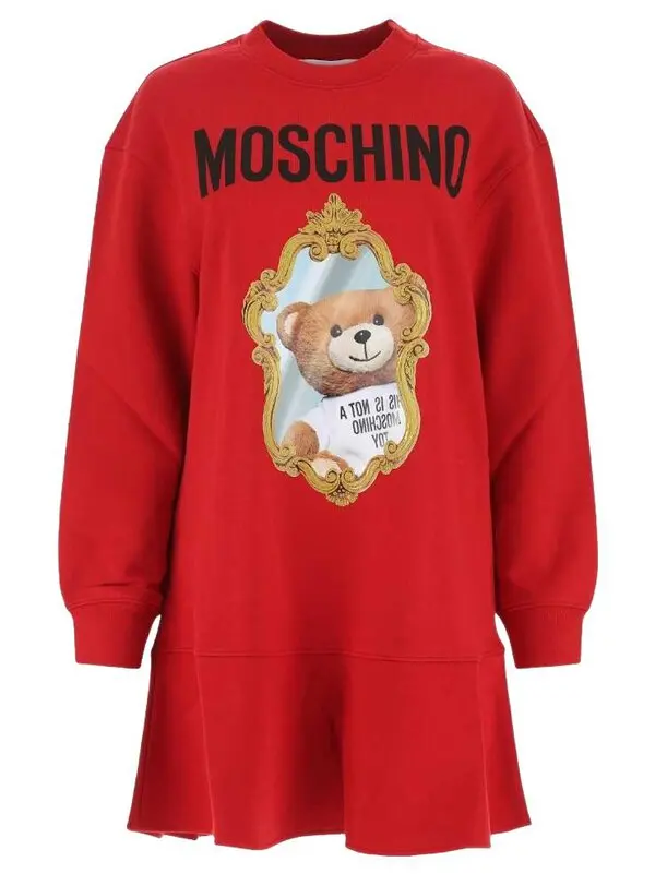 Moschino Dress With Flared Hem - Red