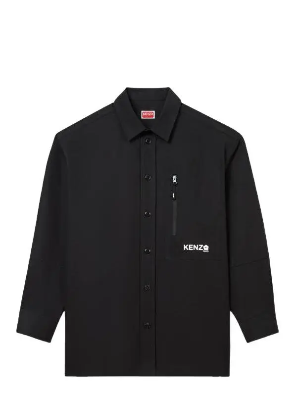 Kenzo Boke Flower 2.0' Oversized Shirt In Technical Cotton - Black
