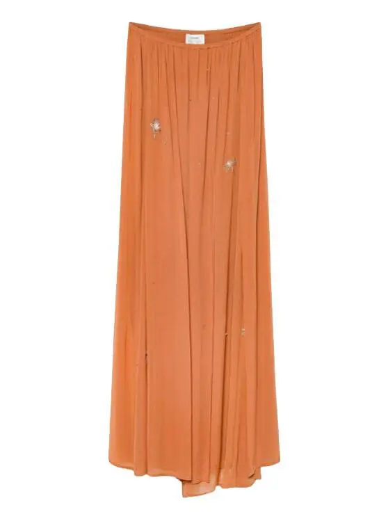FORTE_FORTE Embellished Maxi Skirt - Noisette