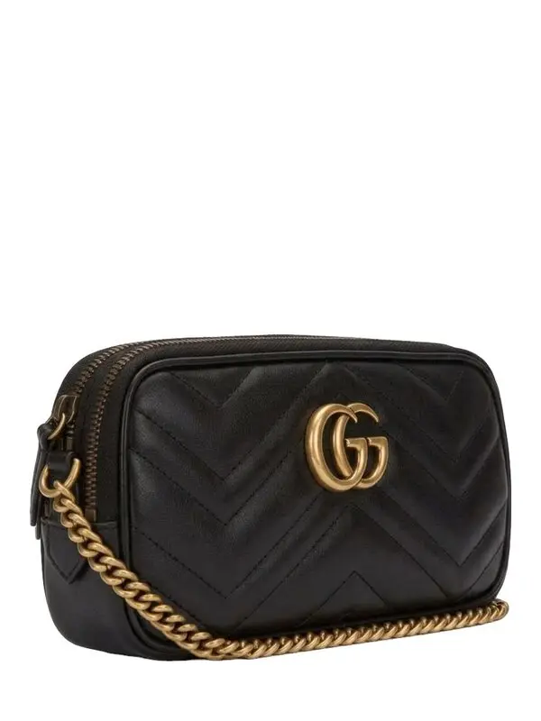 Gucci Gg Marmont Mini Chain Bag - Black
