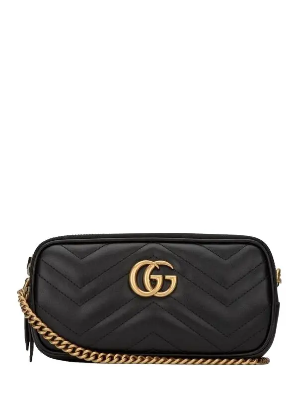 Gucci Gg Marmont Mini Chain Bag - Black