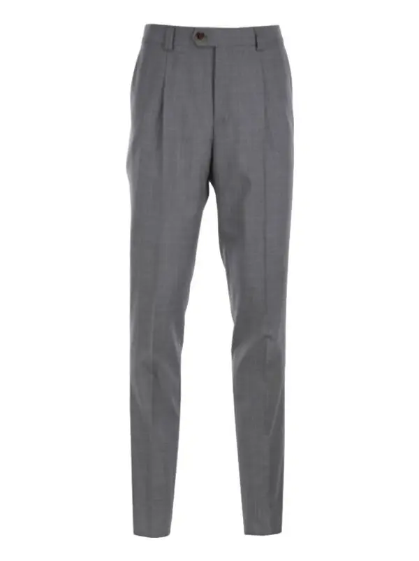 Brunello Cucinelli Mid-rise Tapered Trousers - Gray