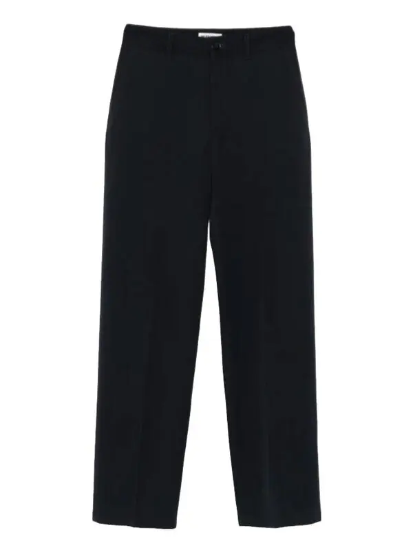 JIL SANDER Tailored Straight Leg Trousers - Navy