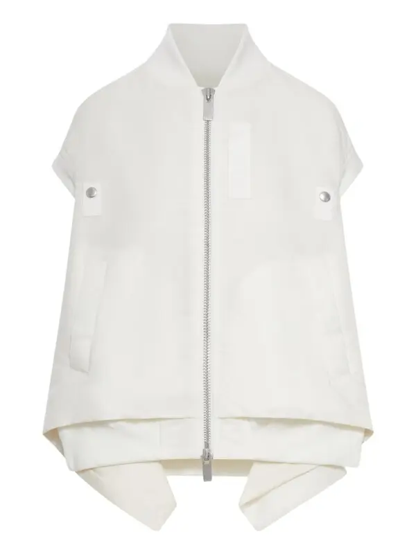 Sacai Twill Vest - White