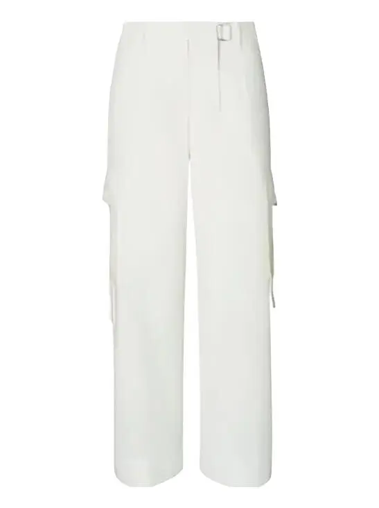 Tory Burch Belted Cargo Pants - White