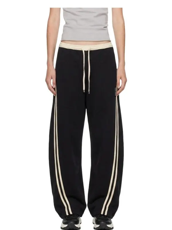Marissa Chiara Drawstring Sweatpants With Stripe Detail - Grey