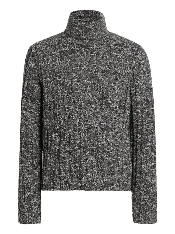 Dolce & Gabbana Roll-neck Speckled Sweater - White/black