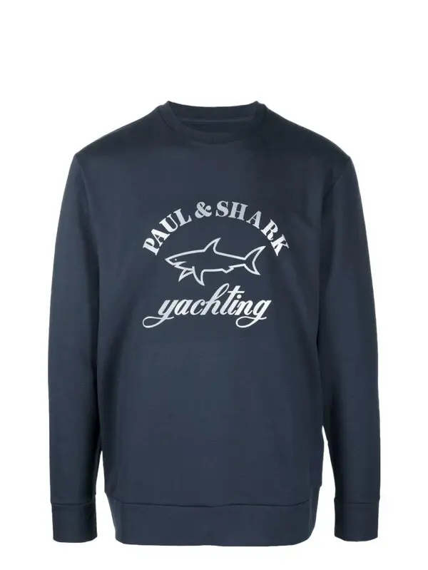 Paul & Shark Logo-print Sweatshirt - Blue