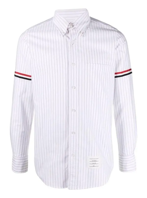 Thom Browne Rwb Stripe Oxford Shirt - No