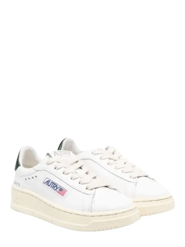 AUTRY Logo-embellished Leather Sneakers - White