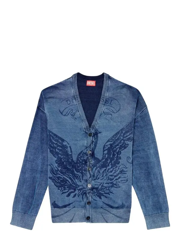 DIESEL® K-fenicar Indigo Cardigan - Blue