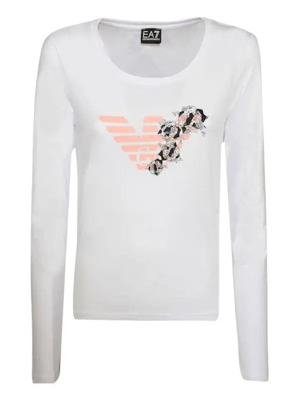 EA7 Long Sleeve Crewneck T-shirt - White