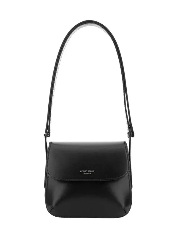 Giorgio Armani Logo Stamp Shoulder Bag - White