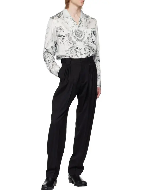 Casablanca Pleated Tailored Trousers - Black