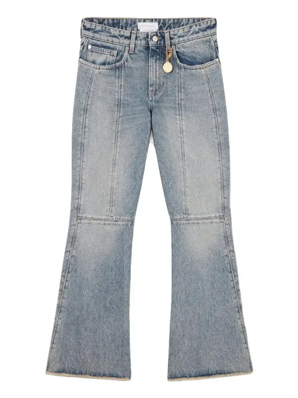 Stella McCartney Flared Jeans With Vintage Wash - Medium Blue