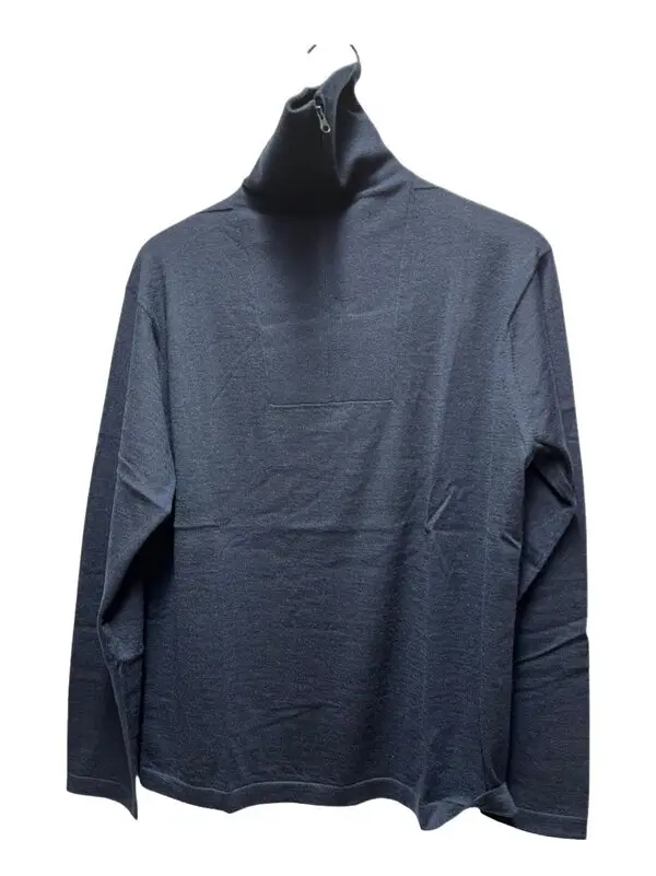 LISA YANG Long Sleeve Turtleneck Pullover - Navy
