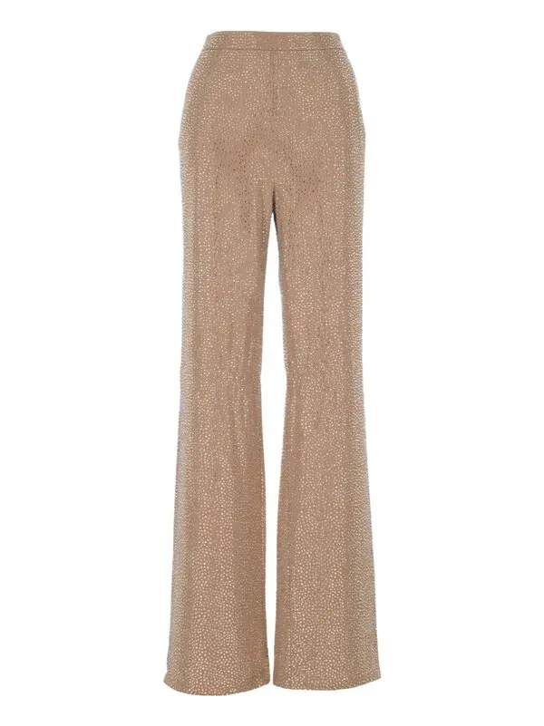 Giuseppe Di Morabito Embellished Wide-leg Pants - Nude