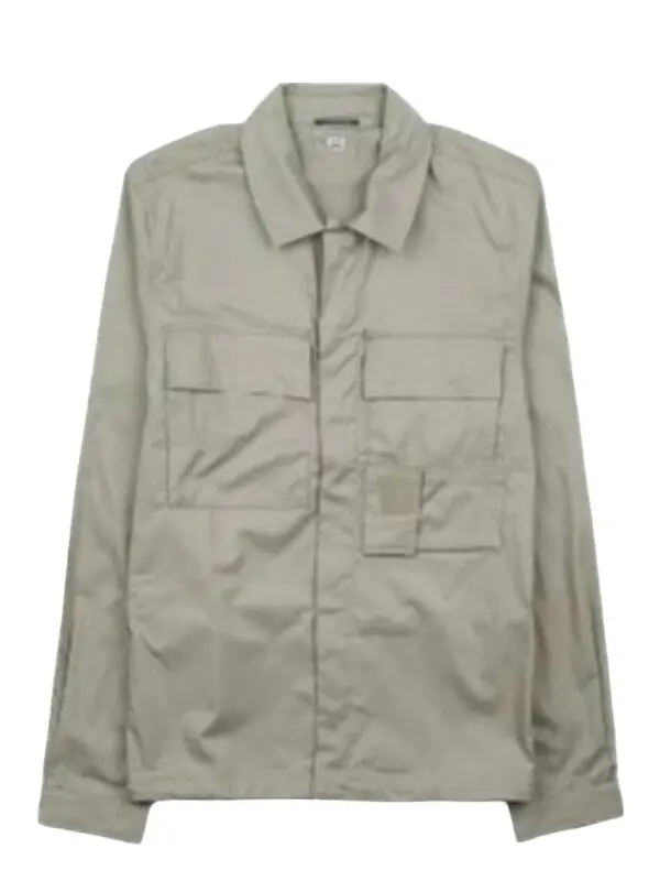 C.P. COMPANY Zip-up Cotton Shirt - Gray
