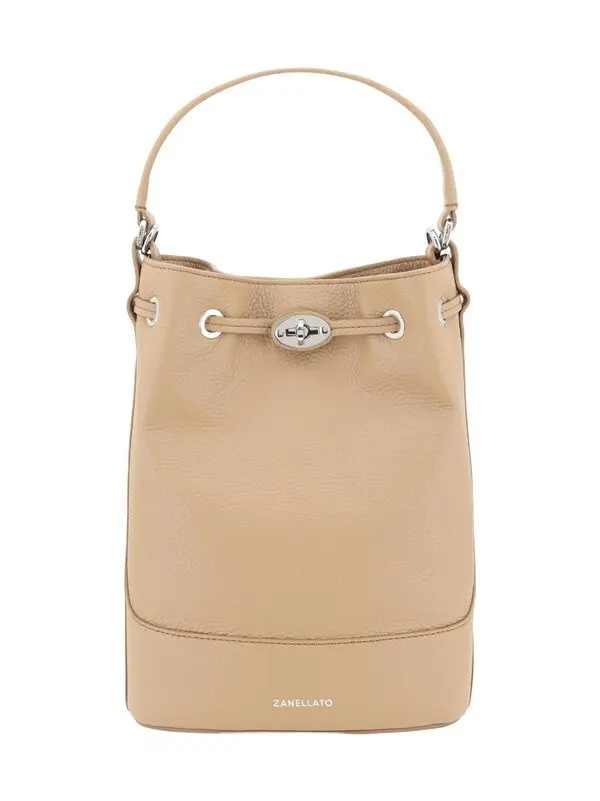 ZANELLATO Monda Twist-lock Small Bucket Bag - Nude