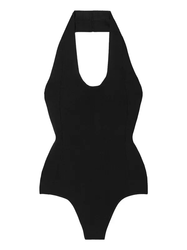 Khaite Halterneck Knitted Bodysuit - Black