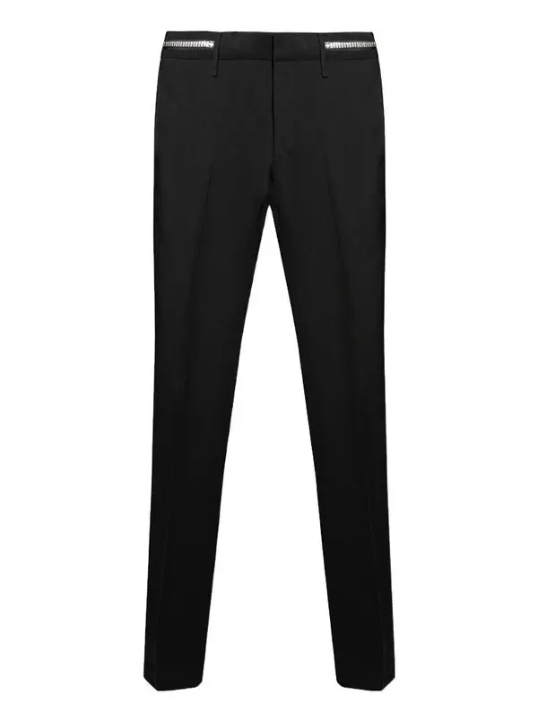 Givenchy Chained-waistband Detail Straight Leg Trousers - Black