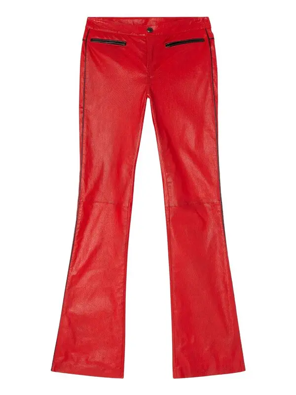 DIESEL® Slim Fit Zip Pocket Trousers - Red