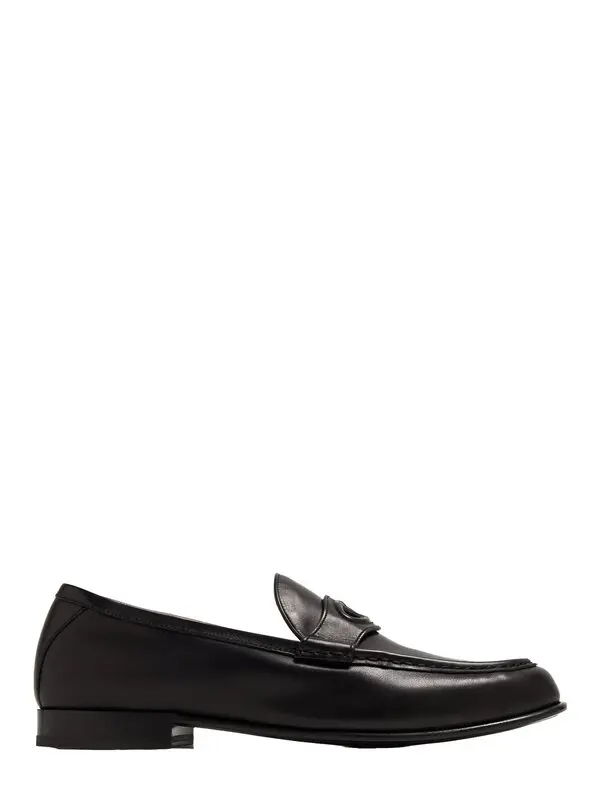 Valentino Garavani Vlogo Signature Slip-on Loafers - Black