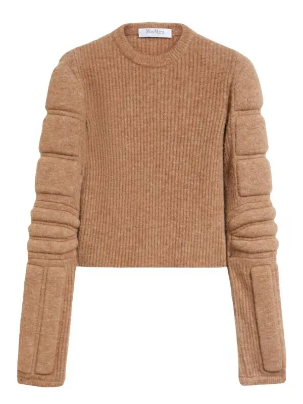 Max Mara Padded Panel Knit Top - Brown