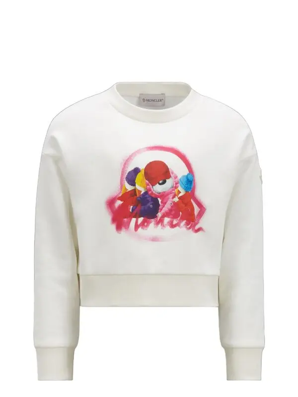 Moncler Graphic-printed Crewneck Sweatshirt - White