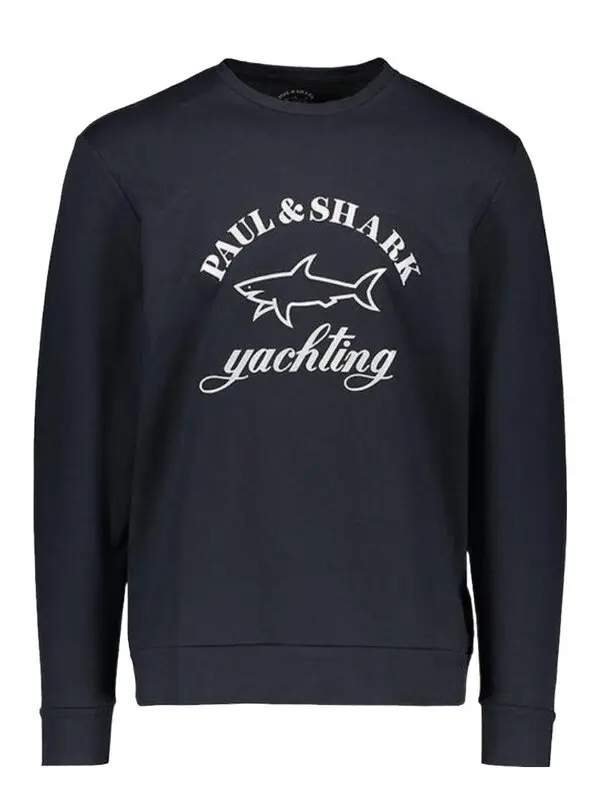 PAUL  SHARK Paul & Shark Crewneck Sweater With Logo - Black