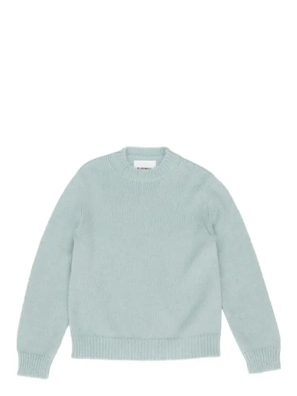 JIL SANDER Crew Neck Long Sleeve Sweater - Light Blue
