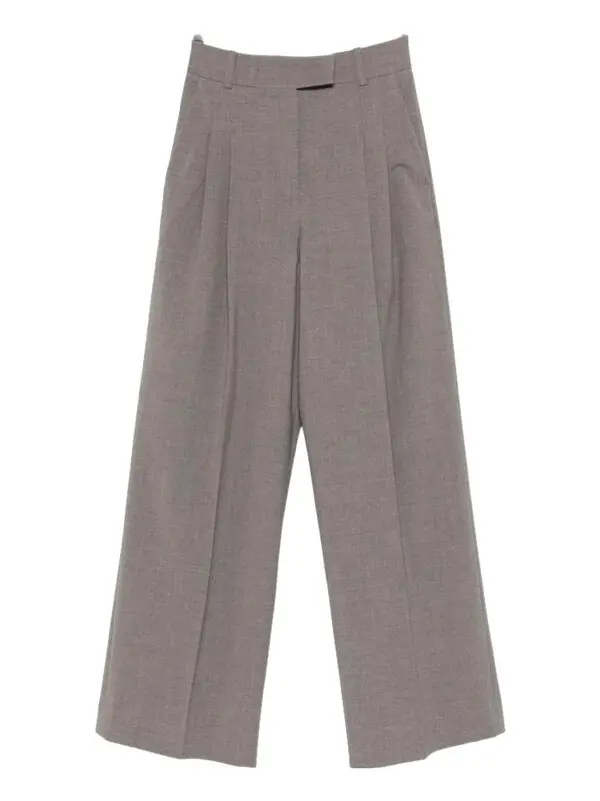 BY MALENE BIRGER Cymbaria High-waist Wide-leg Trousers - Gray