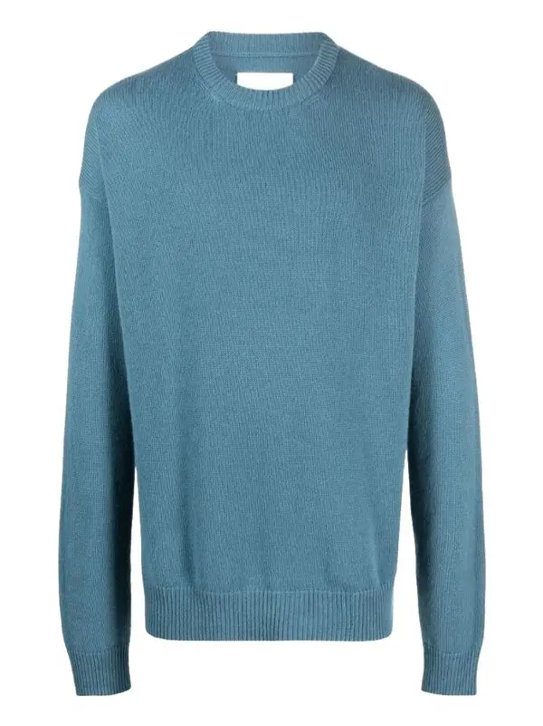 JIL SANDER Crewneck Knitted Jumper - Blue